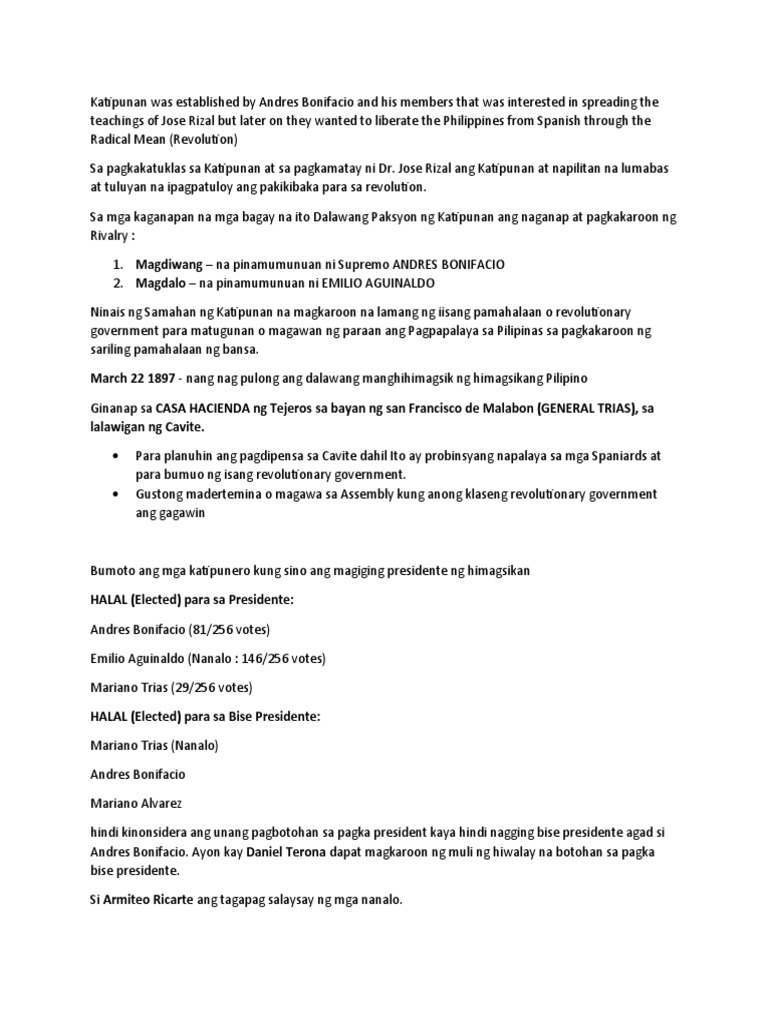 Tejeros Assembly Reporting Tagalog | PDF