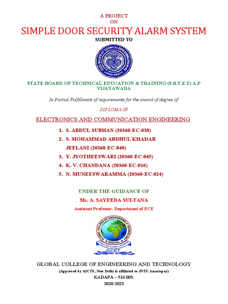 Simple Doo Security Alarm Sys | PDF | Concrete | Cement