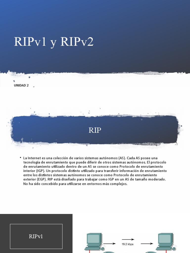 Ripv1 y Ripv2 | PDF | Enrutador (Computación) | Almacenamiento de datos de la computadora
