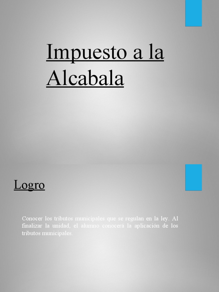 Impuestos Municipales Alcabala 1 1 | PDF | Impuestos | Propiedad