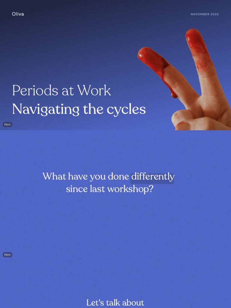 Periods at Work 2 Slides (Iris) | PDF | Premenstrual Syndrome | Puberty