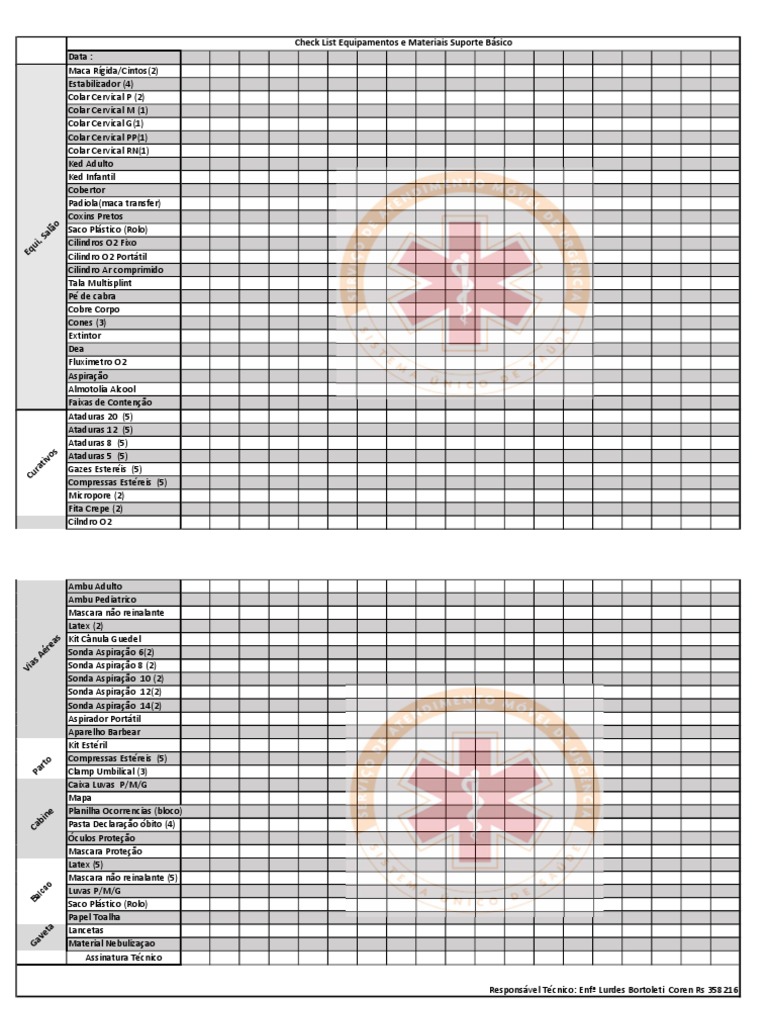 CheckList SAMU | PDF