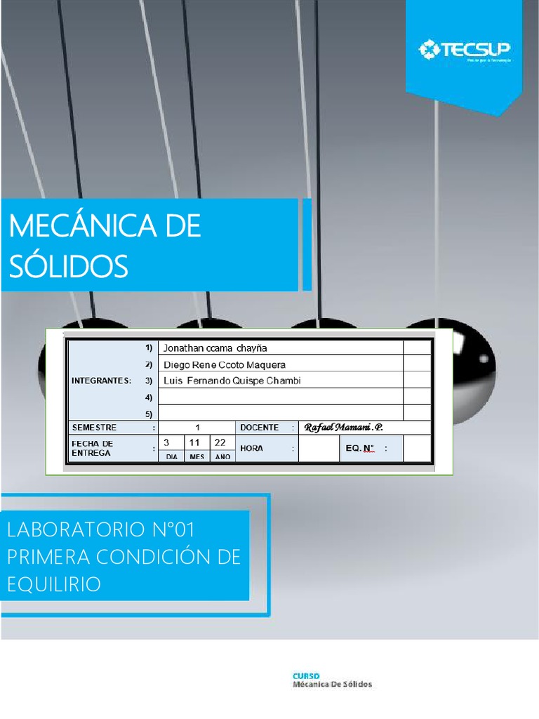 Fisica Equilibrio Lab 1 Jaaaaaaaaa | PDF | Fuerza | Vector Euclidiano