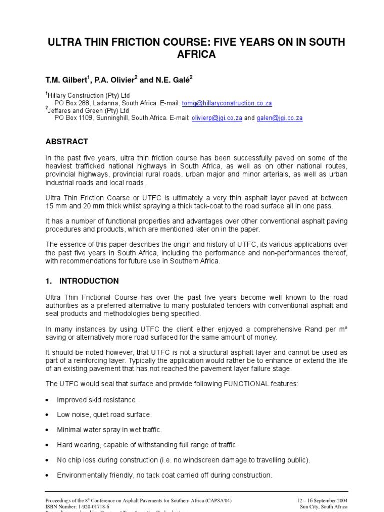 UTFC Asphalt | PDF | Road Surface | Asphalt