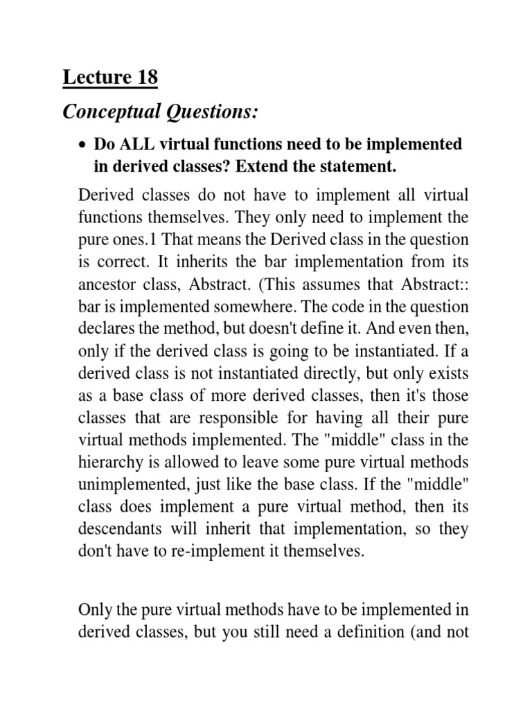 Lecture 16 | PDF | Class (Computer Programming) | Inheritance (Object ... Lecture 16 | PDF | Class (Computer Programming) | Inheritance (Object ...