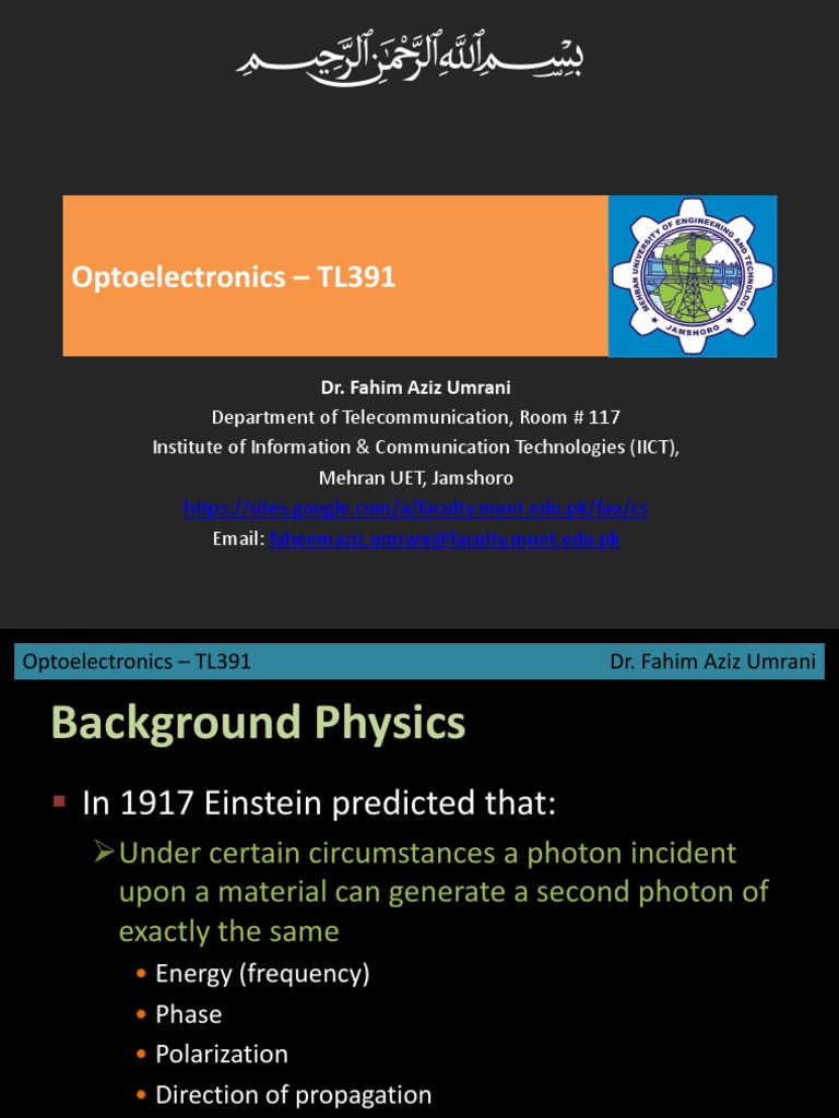 Unit02 TL391 LASERs-1 | PDF | P–N Junction | Laser