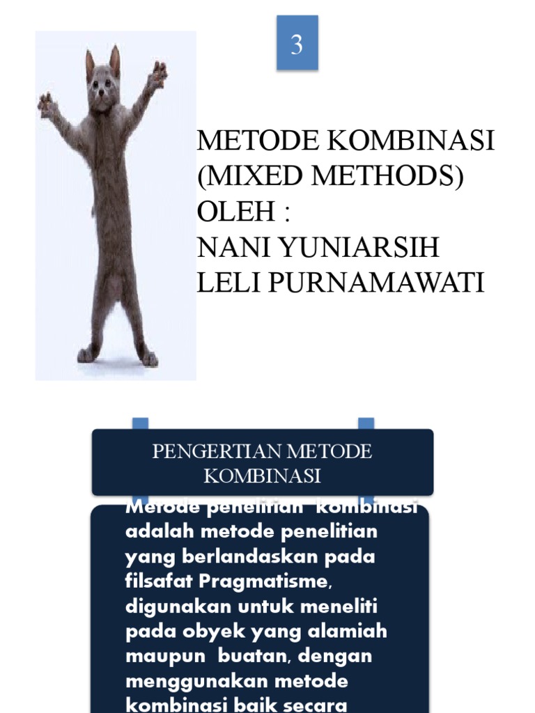 Metode Kombinasi Mixed Methods Power Point | PDF