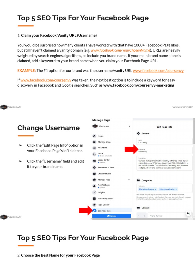 9 - Top 5 SEO Tips For Your Facebook Page - v3 | PDF | Search Engine ...