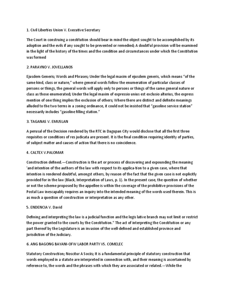 Statcon Cases Finals | PDF | Finance & Money Management | Law
