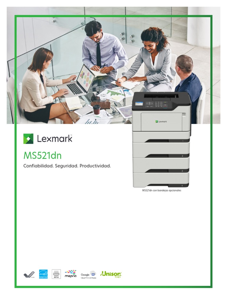 Manual Descriptivo Lexmark 521 | PDF | Impresora (Computación ...