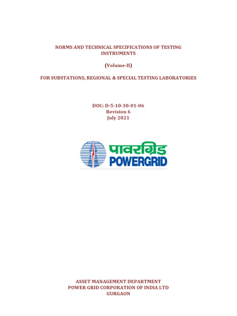NORMS AND TECHNICAL SPECIFICATIONS OF TESTING INSTRUMENTS - Rev 2021 ...