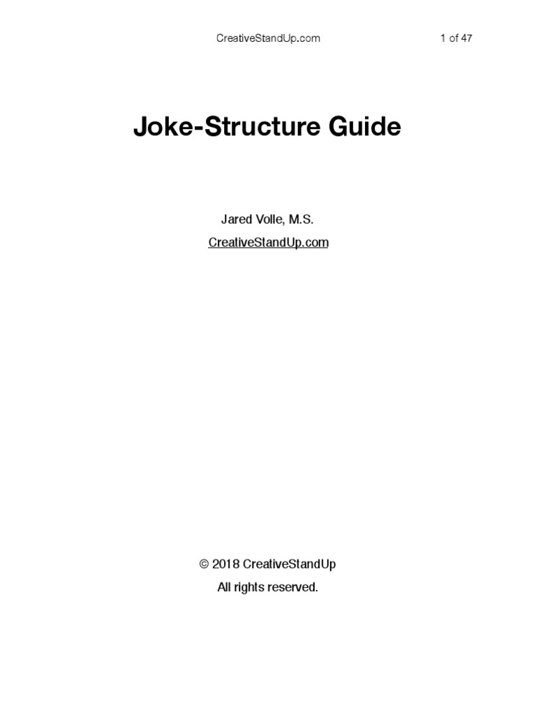 joke-structure-guide | PDF | Jokes | Stand Up Comedy