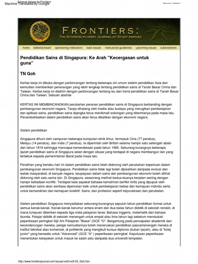 Singapore SC Education BM | PDF