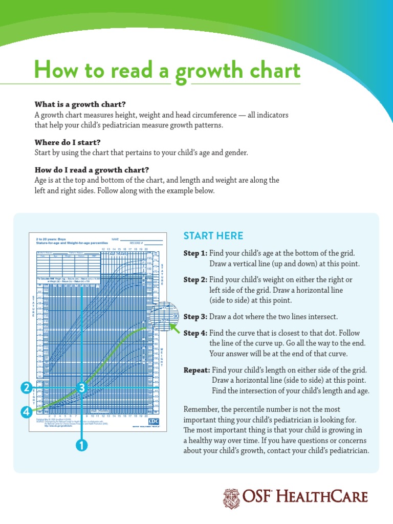 How To Read A Growth Chart FIN | PDF | Health Sciences | Health Care