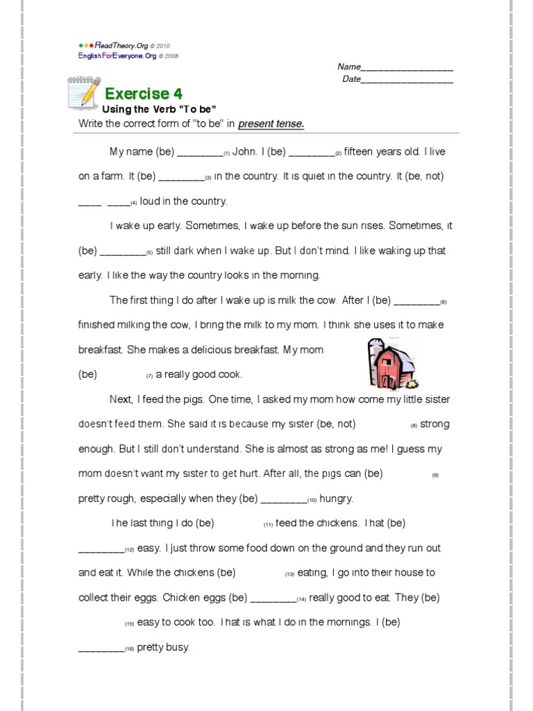 Exercise4 Review1 ToBe SimpleTense | PDF | Language Arts & Discipline