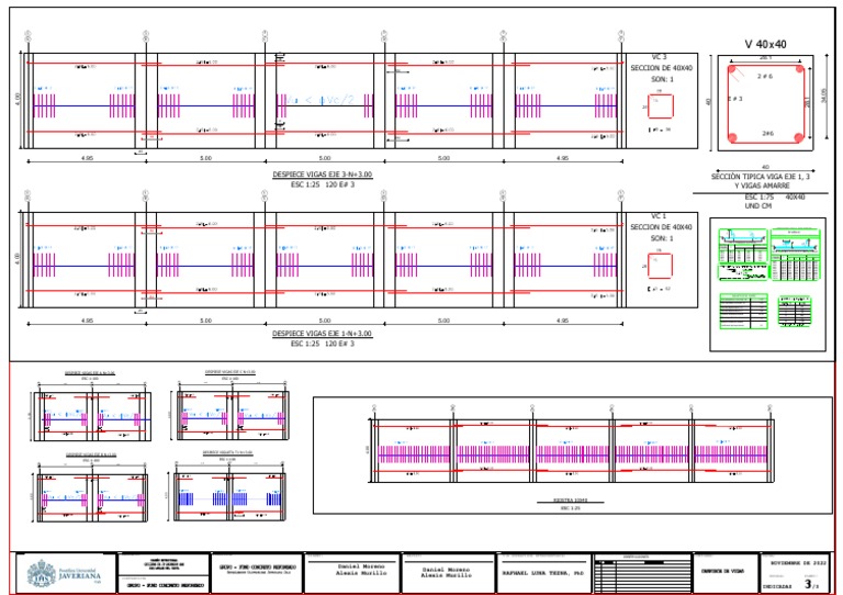 Plano Proyecto-Despiece Vigas | PDF