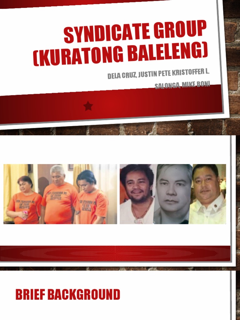 Syndicate Group Kuratong Baleleng | PDF | Criminology | Crime & Violence
