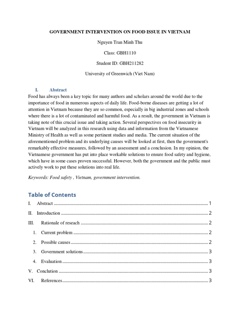 Government Actions on Food Safety in Vietnam | PDF | Food Safety | Foods