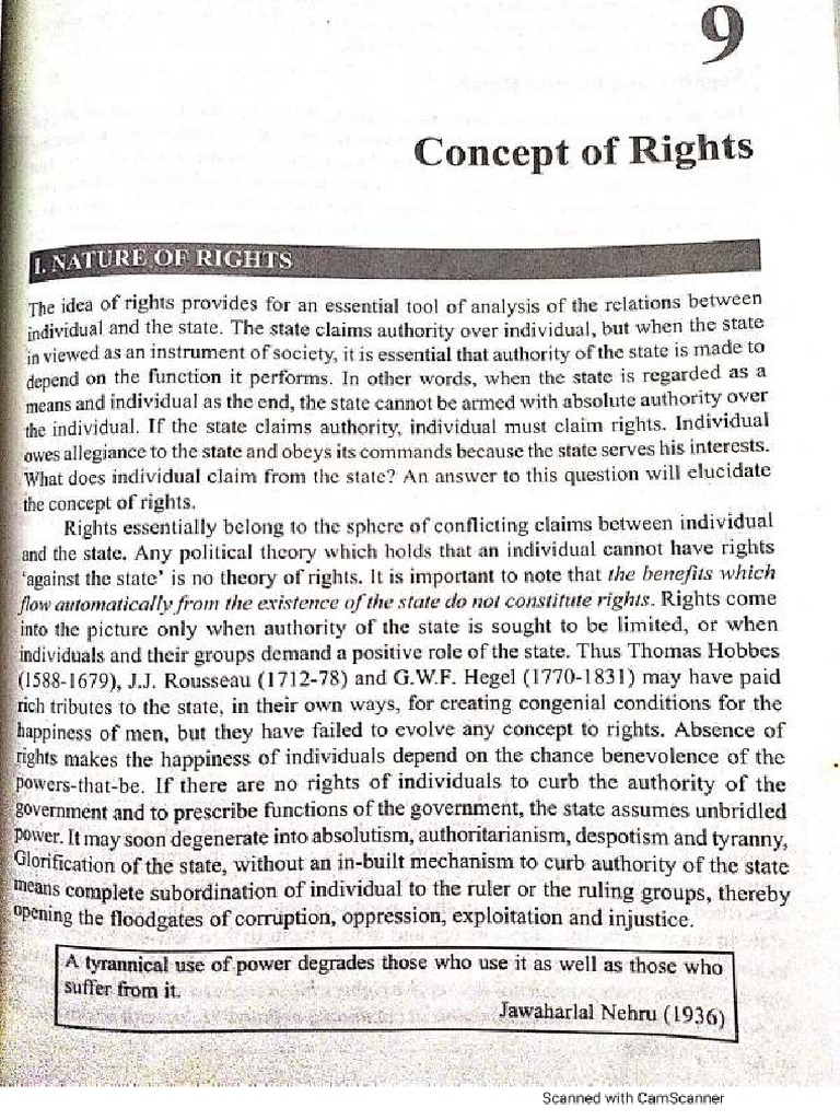 Concept of Rights and It's Diverse Perspectives | PDF