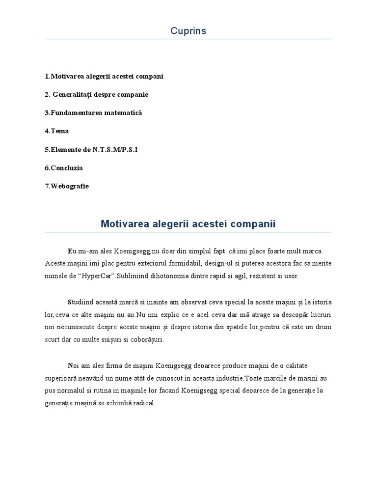 Proiect TIC Masini | PDF