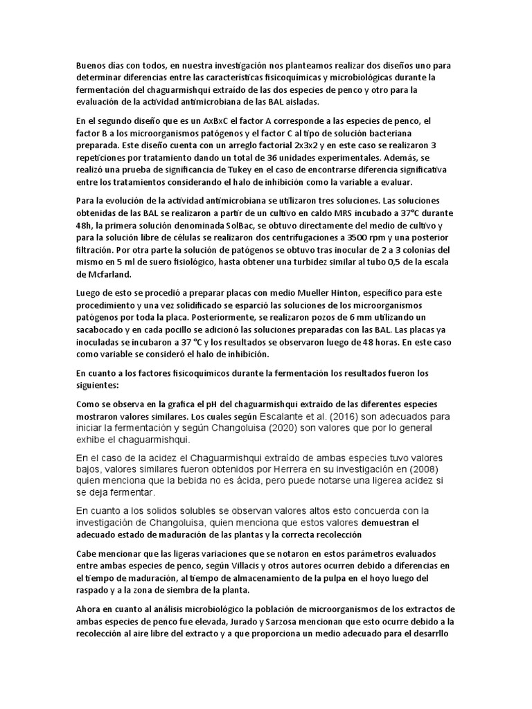 En Cuanto Al Diseño AxBxC El Factor A Corresponde A Las Especies de ...
