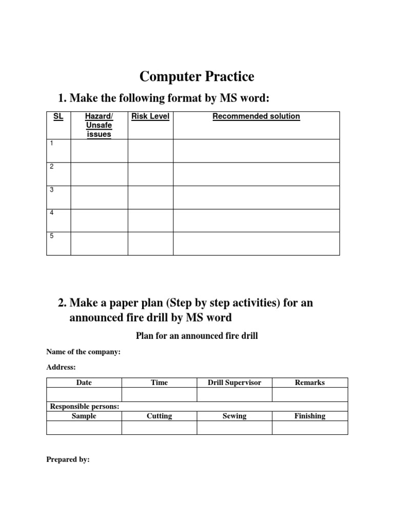Computer Practice | PDF