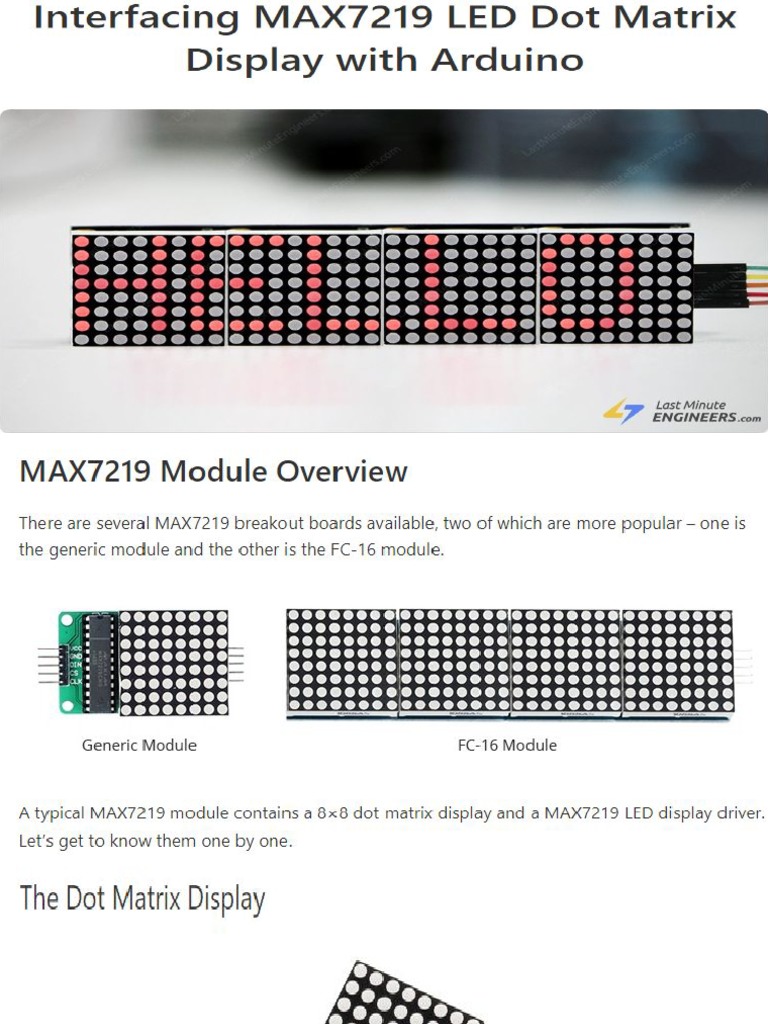 8 8 Matrix Display | PDF