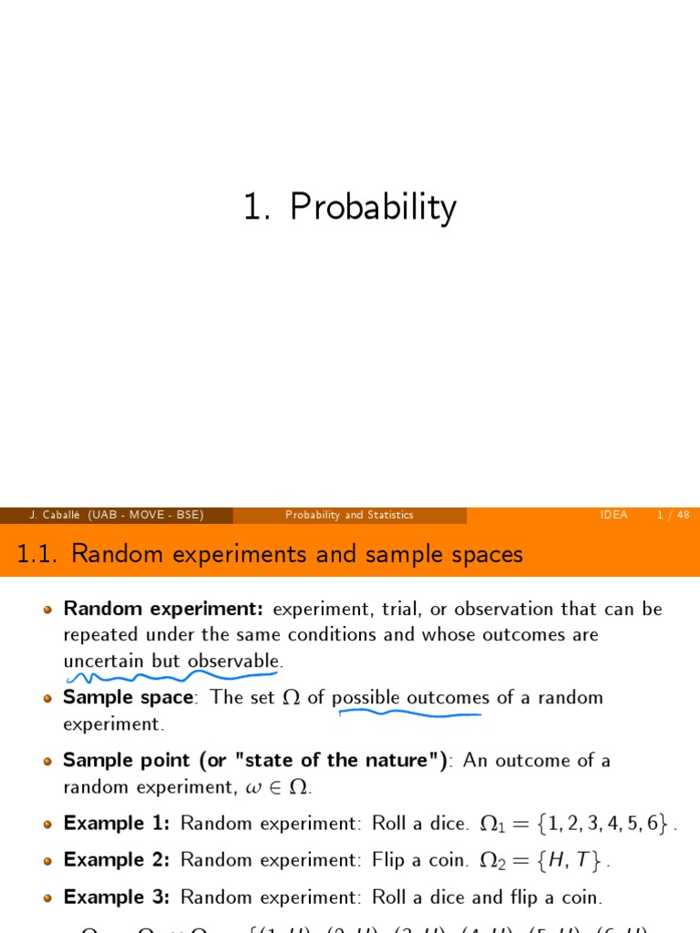 StatIdea Slides 1 | PDF | Measure (Mathematics) | Probability Distribution
