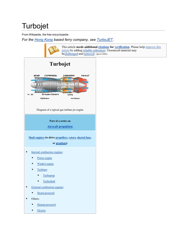 Turbojet | PDF | Jet Engine | Internal Combustion Engine