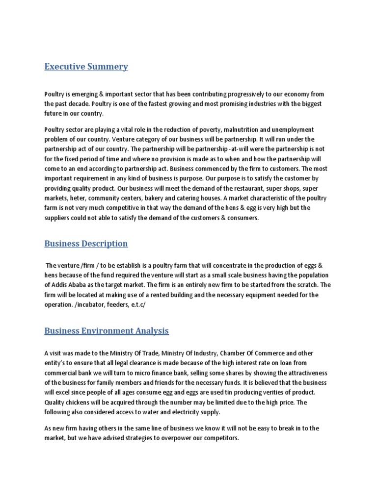 Poultary Business Plan | PDF | Chicken | Economies
