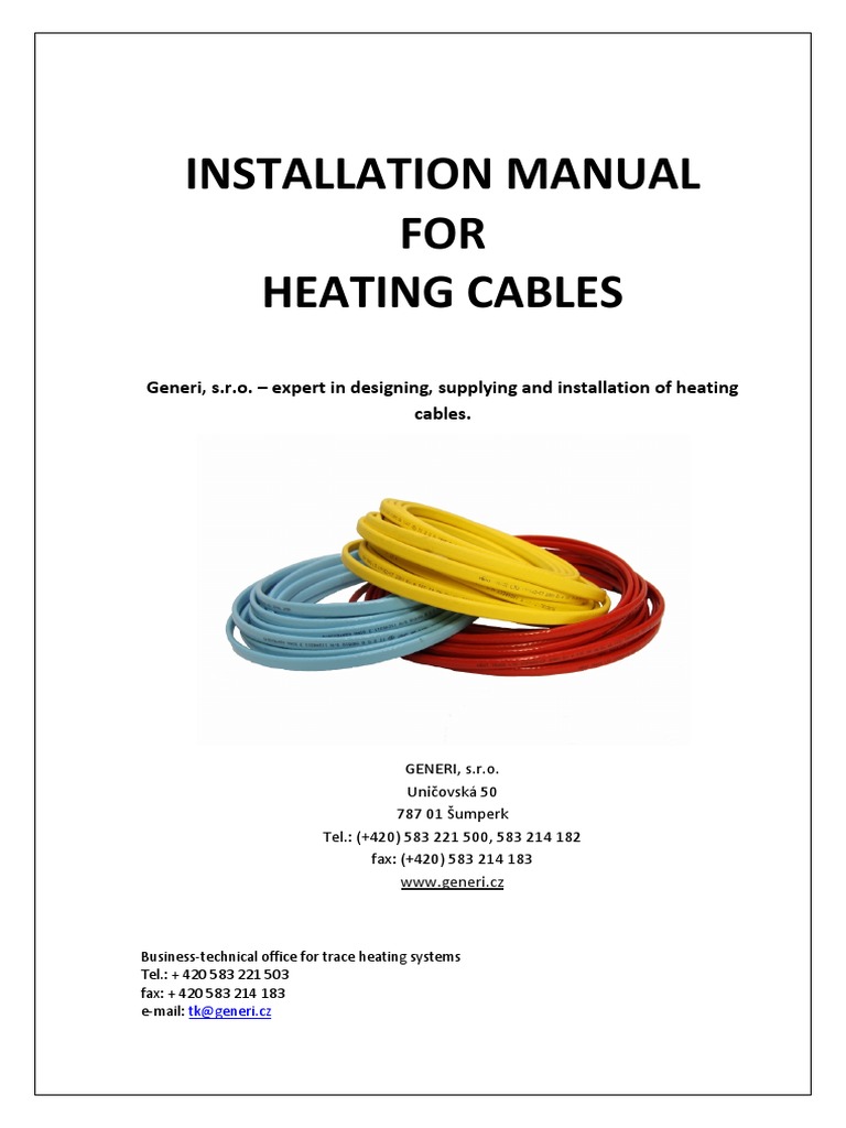 Heating Cable Installation Guide | PDF | Computers | Technology ...