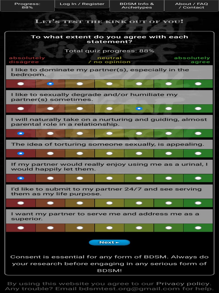 Bdsm Test What Kind Of Sexual Deviant Are You Pdf