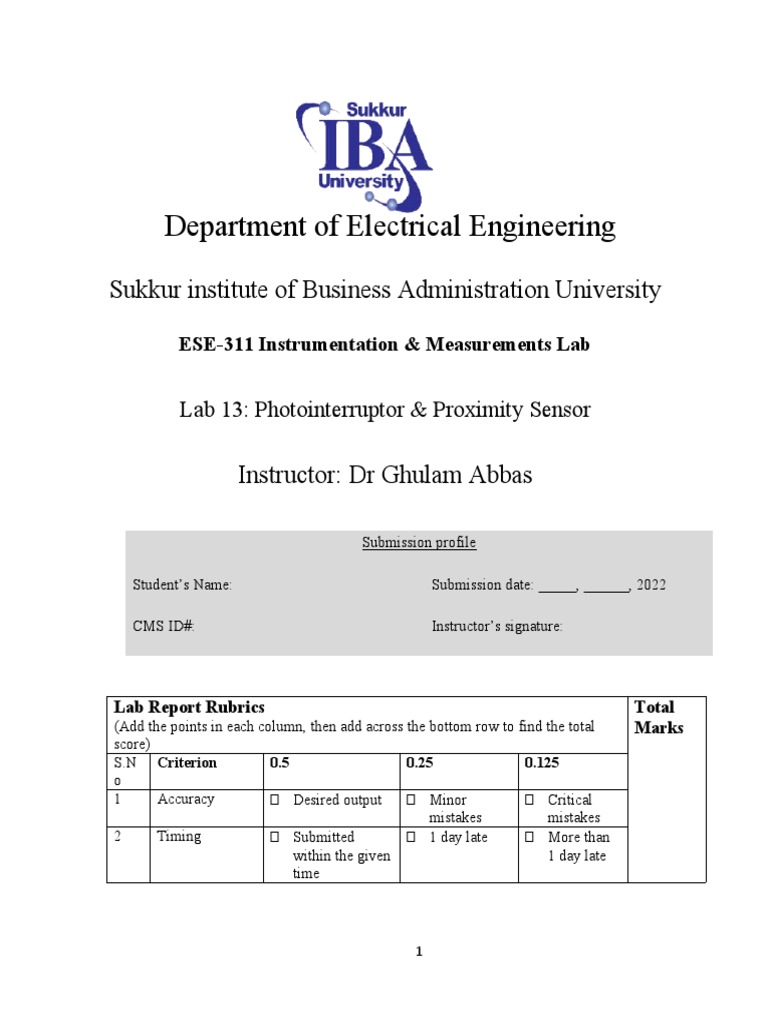 Lab - 13 - PhotoInterupter and Proximity Sensor | PDF | Bipolar ...