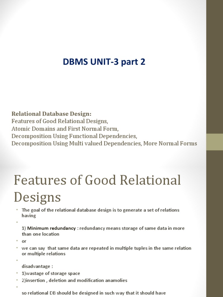 DBMS Unit 3 Part 2 | PDF | Relational Database | Information Technology ... DBMS Unit 3 Part 2 | PDF | Relational Database | Information Technology ...