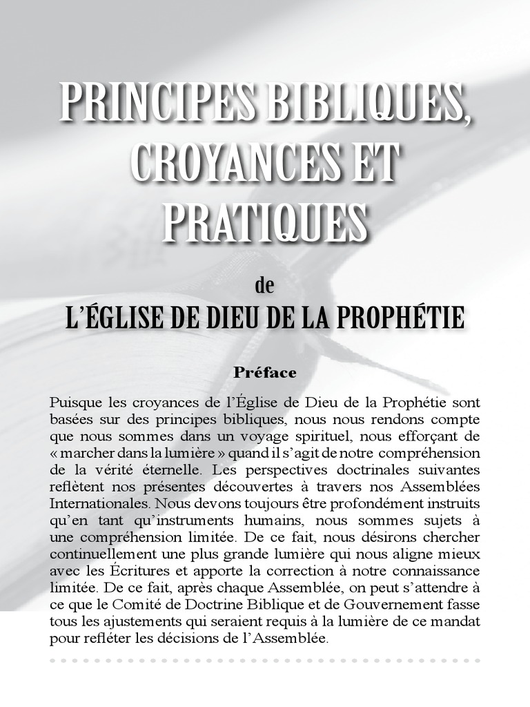 Biblical Principles FR | PDF | Jésus | Saint-Esprit