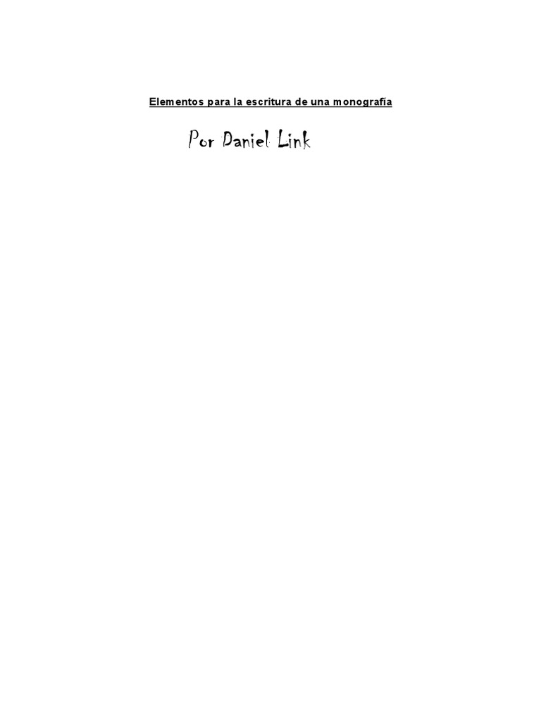 Monografias Por Daniel Link Seleccion 1 | PDF | Retórica