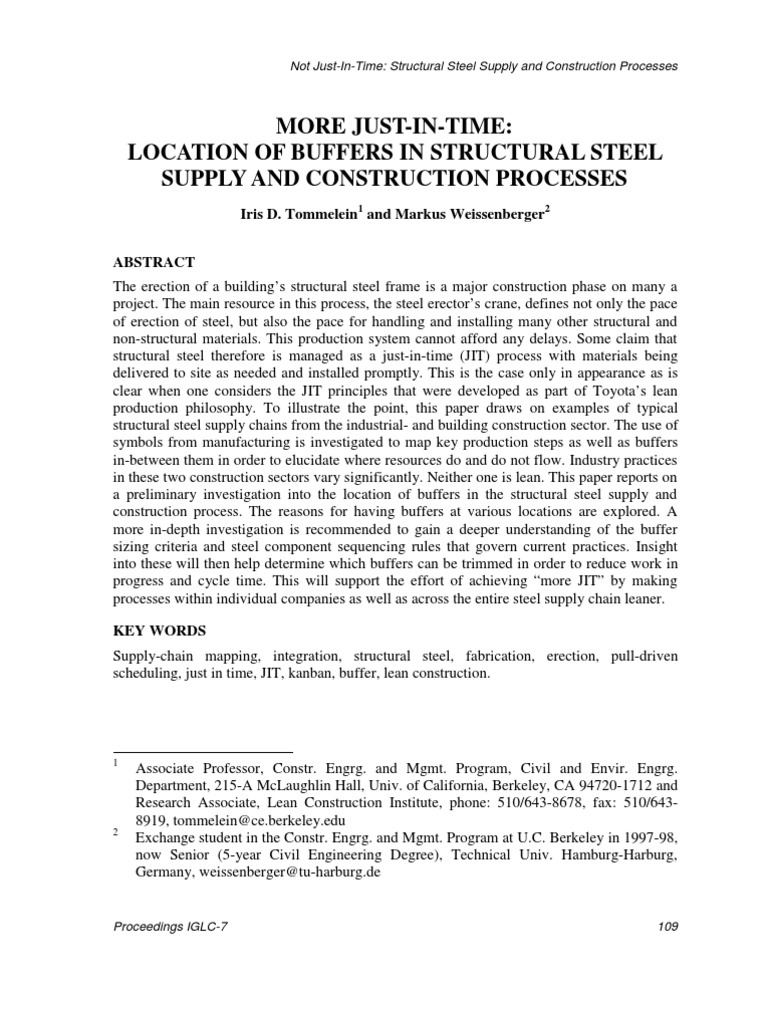 Structural Steel Supply Chain | PDF | Lean Manufacturing | Operations ...