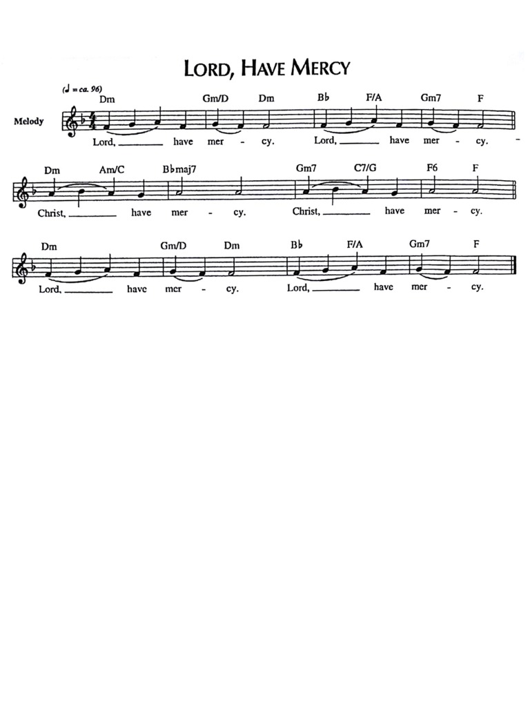 Heritage Mass - Lord Have Mercy | PDF