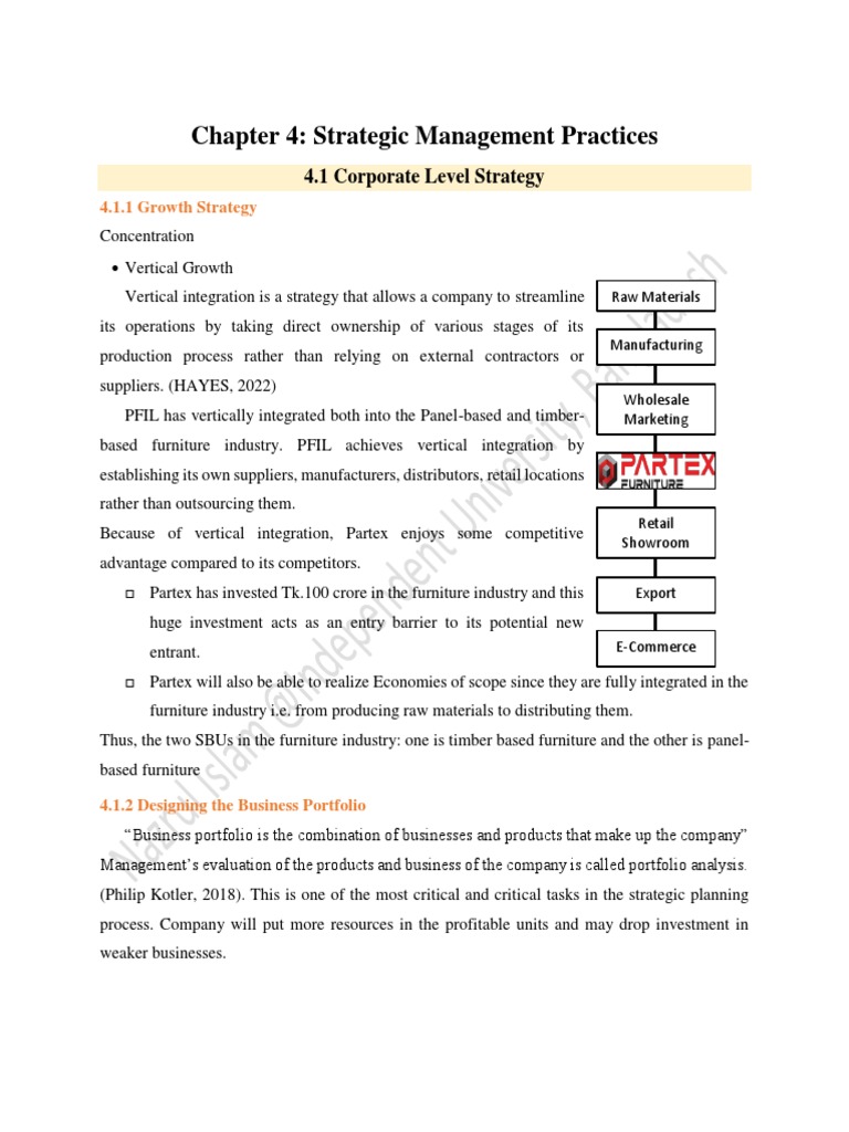 Strategic Management Practices: Growth Strategy and Business Portfolio | PDF | Business | Economies