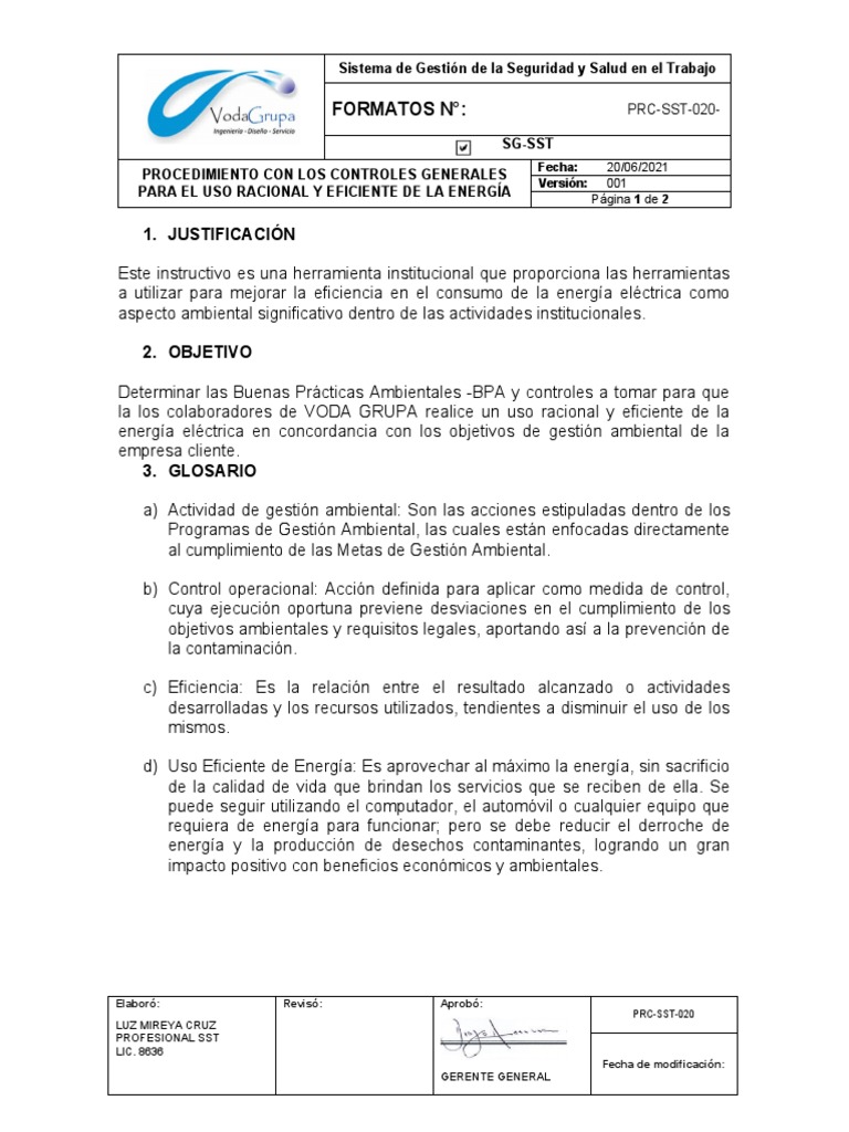 Procedures and Controls for the Rational and Efficient Use of Energy | PDF | Uso eficiente de ...