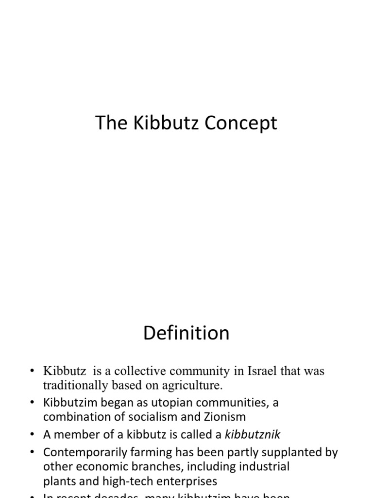 Understanding Kibbutz: Definition and Insights | PDF | Kibbutz