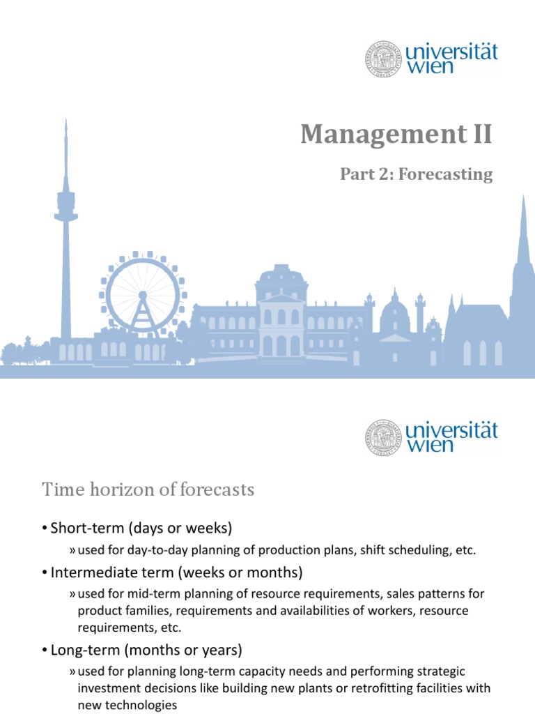 Management II - Part 2 - Forecasting | PDF