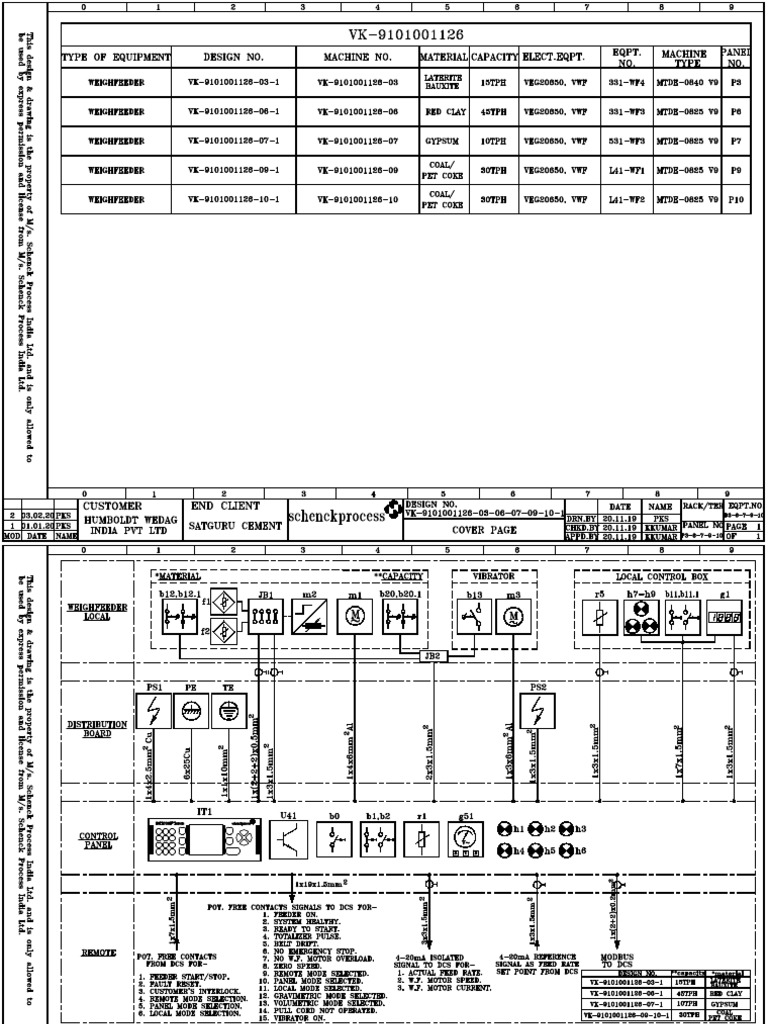 WF With Vibro Hopper Electrical - VK-9101001126-03!06!07!09!10-1 - WF - Vib | PDF