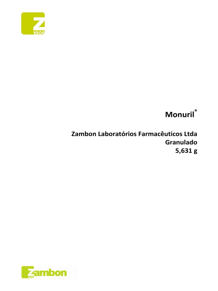 6971 - Monuril 3g c1 Envelope Granulado | PDF | Resistência ...