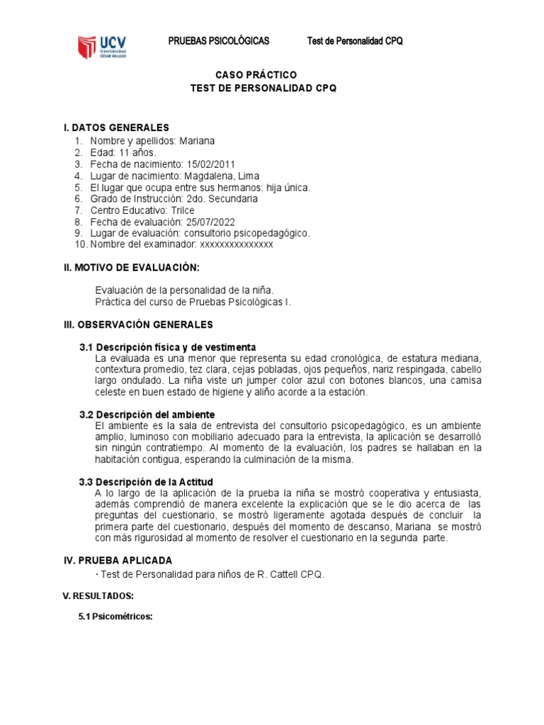 Caso Practico CPQ | PDF | Conceptos psicologicos | Aprendizaje