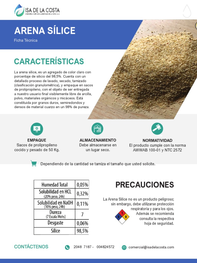 Arena Silice Isa | PDF | Arena | Naturaleza