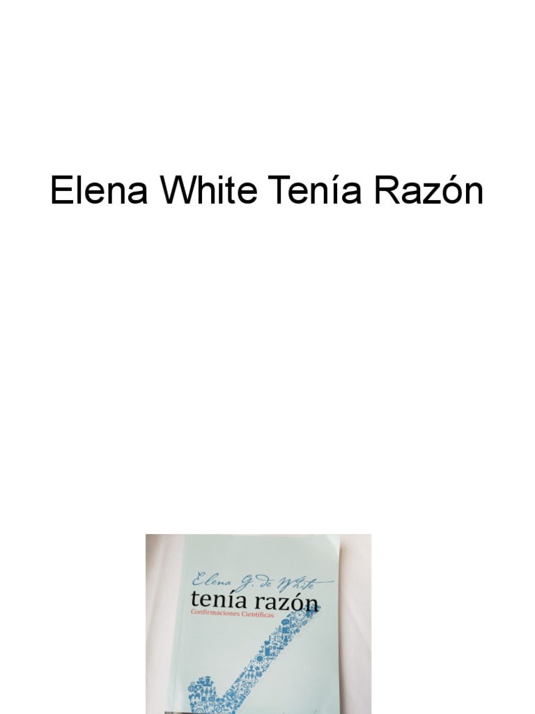 Dr. DelRoy Price - Elena White Tenía Razón | PDF | Alimentos | Hormona ...