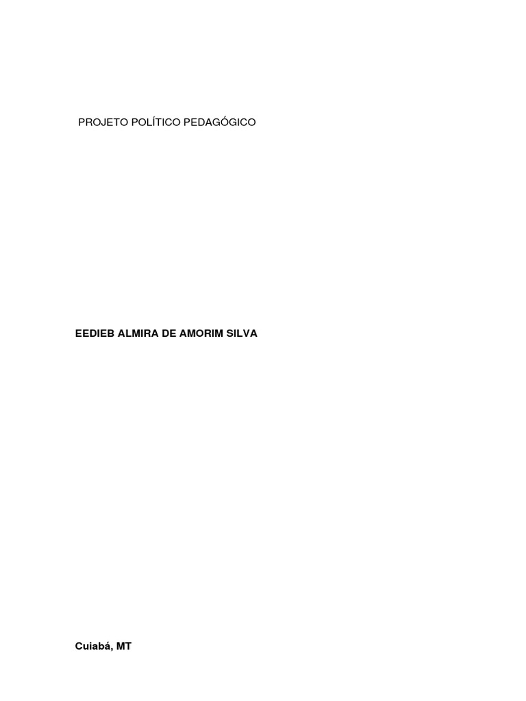 PROJETO POLÍTICO PEDAGÓGICO Eediebok | PDF | Aprendizado | Pedagogia