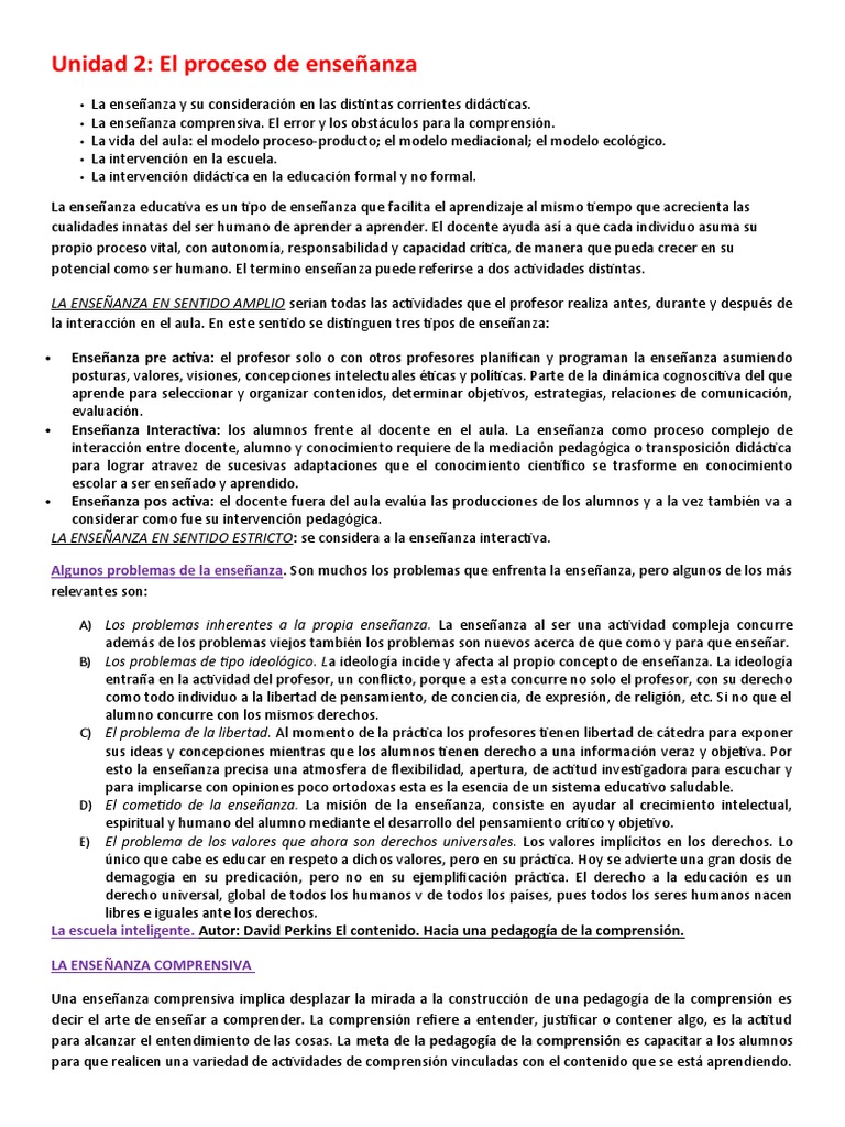 Comprender y Transformar La Enseñanza | PDF | Método de enseñanza ...
