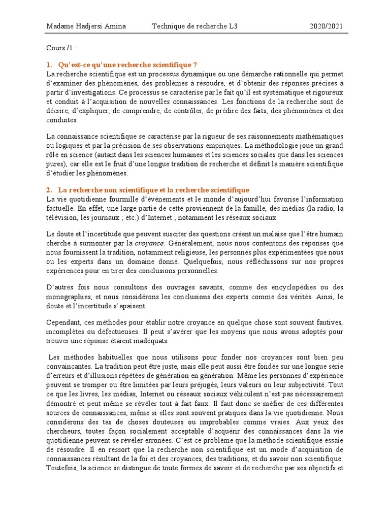 Introduction à la recherche scientifique | PDF | Science | Empirisme